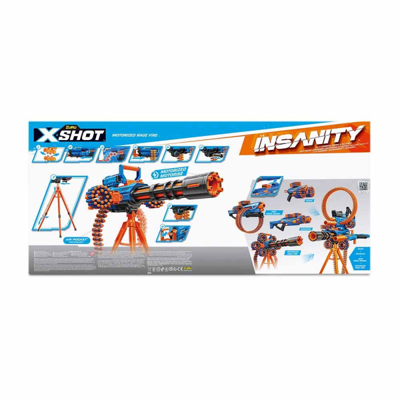 Lançador de Dardos - X-Shot - Insanity - Motorized Rage Fire - 72 ...
