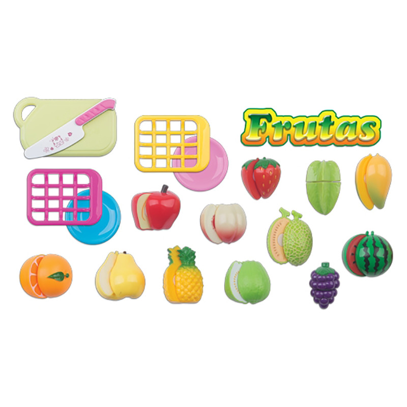 Kit Comidinha Infantil - Horti Fruti - Frutas com Corte - Braskit