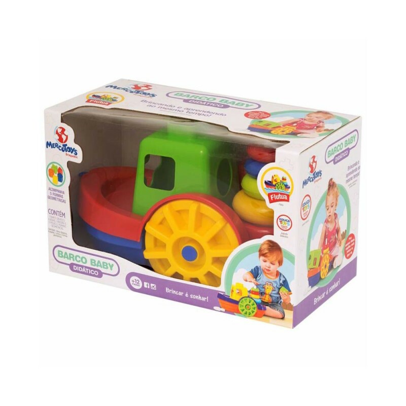 Barquinho Infantil - Barco Baby Didático - Flutua na Água - Mercotoys