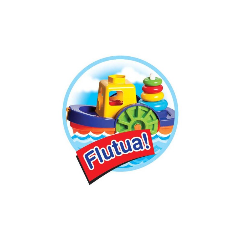 Barquinho Infantil - Barco Baby Didático - Flutua na Água - Mercotoys