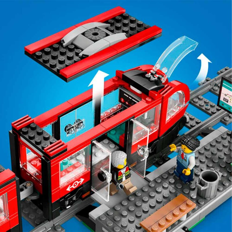 Blocos de Montar - Bonde e Estação da Cidade - 811 peças - LEGO City