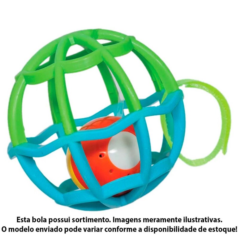 Bola Infantil para Bebê - Baby Ball - Luz e Som - Sortido - Buba