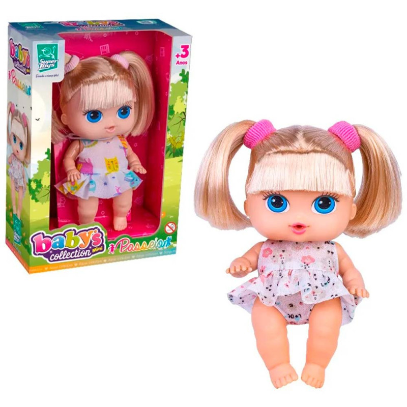 Boneca de Vinil - Baby’s Collection Mini - Passeio - Loira - Super Toys