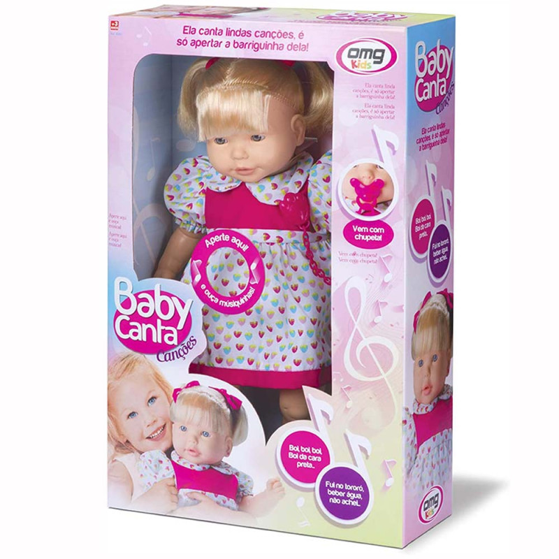 Boneca Interativa - 48 cm - Baby Canta Canções - OMG Kids