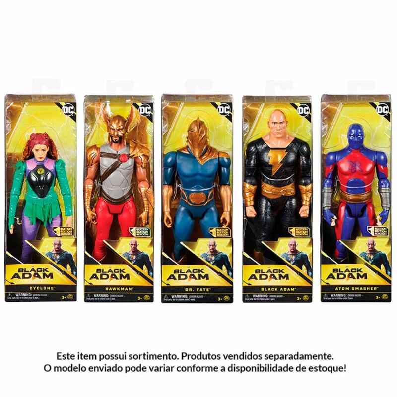 Boneco Articulado - 30 cm - DC Adão Negro - Sortido - Sunny Brinquedos