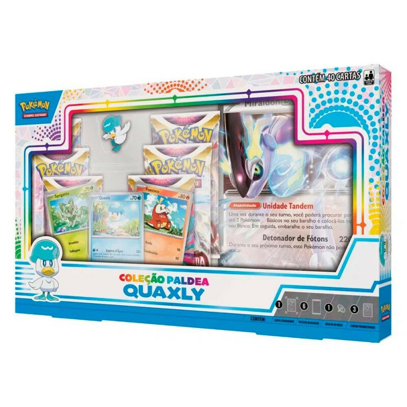 Box de Cartas - Pokémon EI - Paldea - Quaxly - Copag