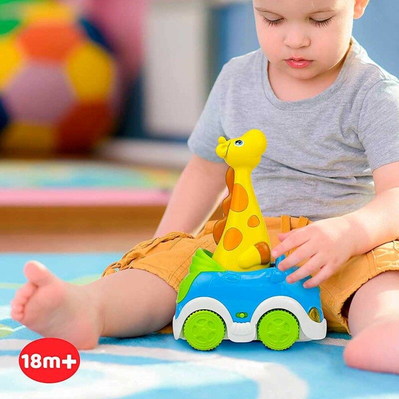 Carrinho Bate e Volta - Motion Fun - Girafa Argolinhas - Winfun