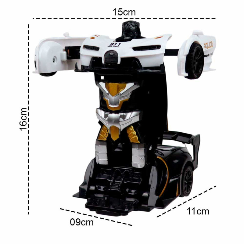 Carrinho de Controle Remoto - Changebot - Carro Robô - Polícia - Polibrinq