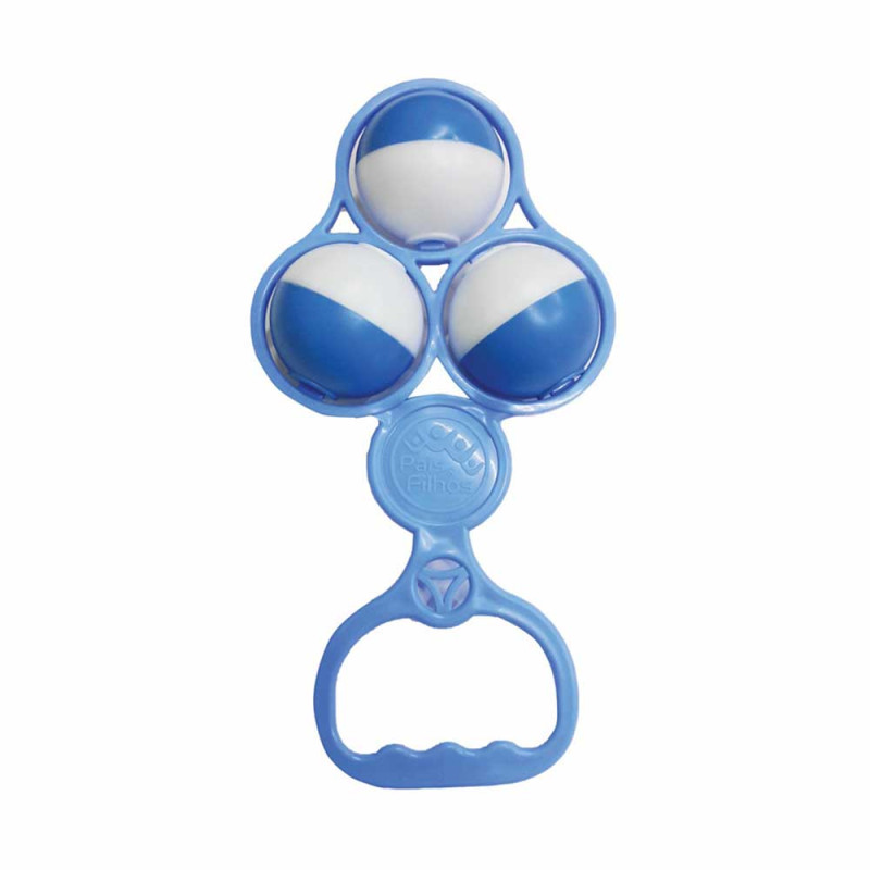 Chocalho Infantil para Bebê - Bolinhas - Azul - Pais e Filhos