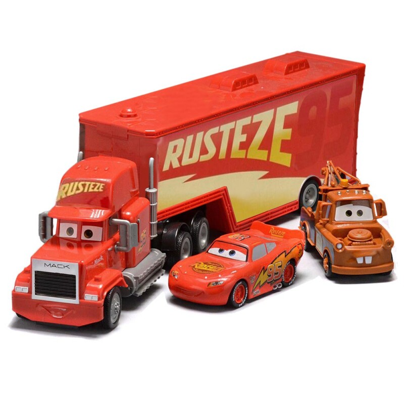Conjunto de Carros - Disney - Trio Radical - McQueen, Mate e Mack - Etitoys