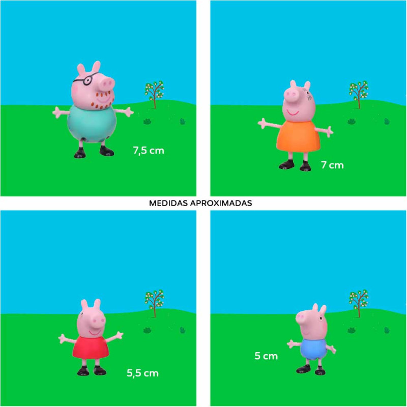 Conjunto de Mini Figuras - Peppa Pig - Família - Hasbro