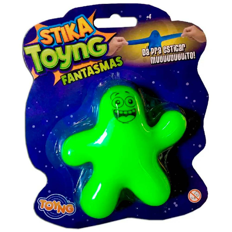 Figura de Apertar - 10 cm - Stika Fantasmas - Verde - Toyng