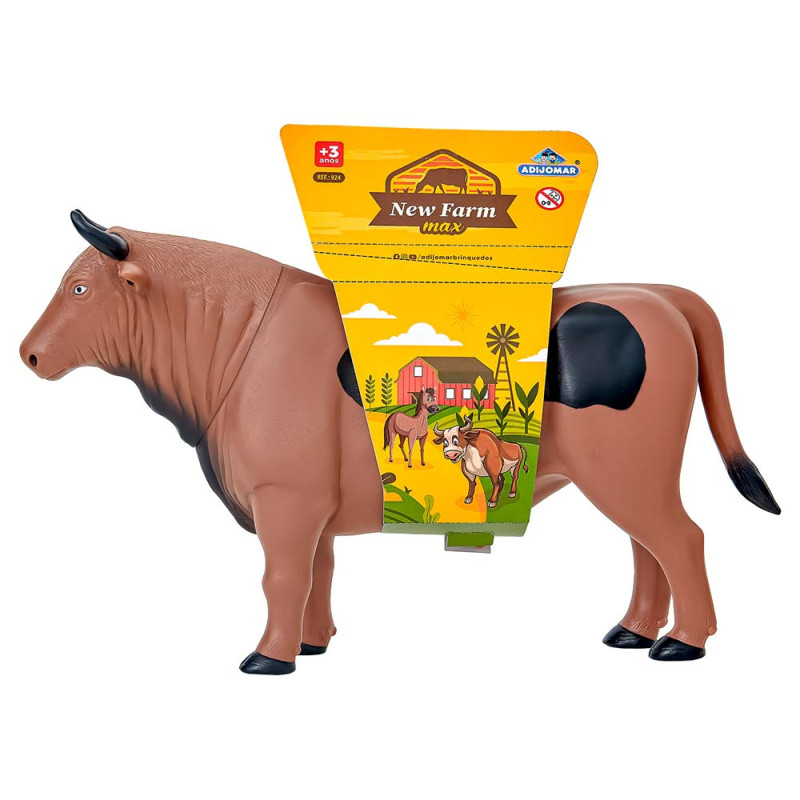 Figura de Vinil - New Farm Max - Touro Marrom - Adijomar
