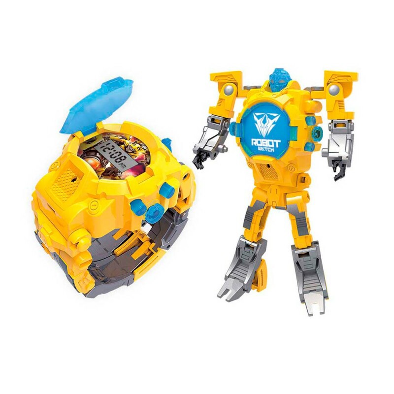 Figura Eletrônica - 2 em 1 - Robot Watch - Relógio e Robô - Amarelo ...