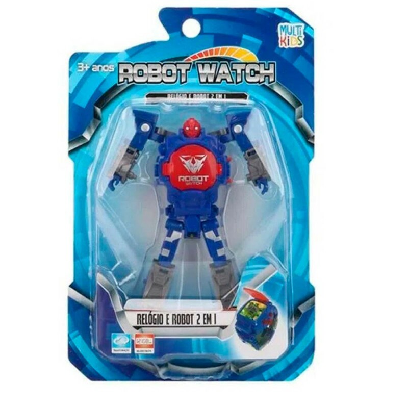 Figura Eletrônica - 2 em 1 - Robot Watch - Relógio e Robô - Azul ...