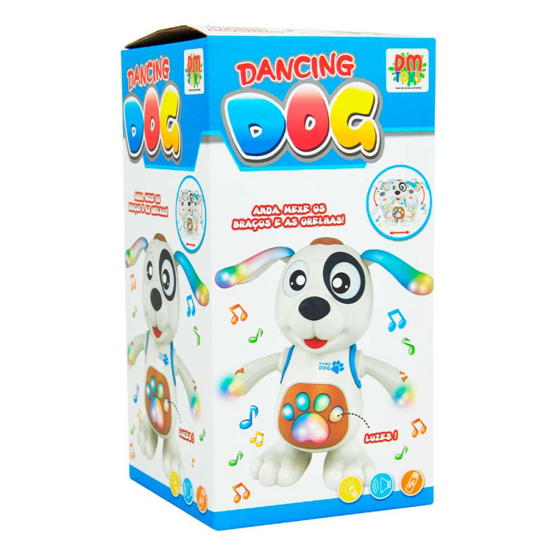 Figura Musical - Dancing Dog - Luz e Som - 21 cm - DM Toys