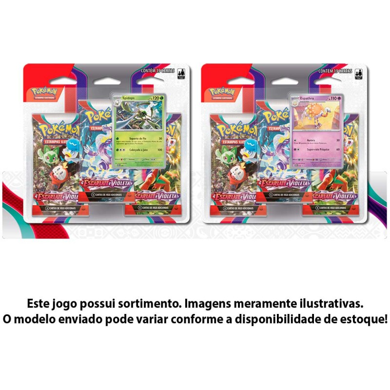 Jgs Brinq Carton Pokemon Ev1 Blister Triplo Escarlate