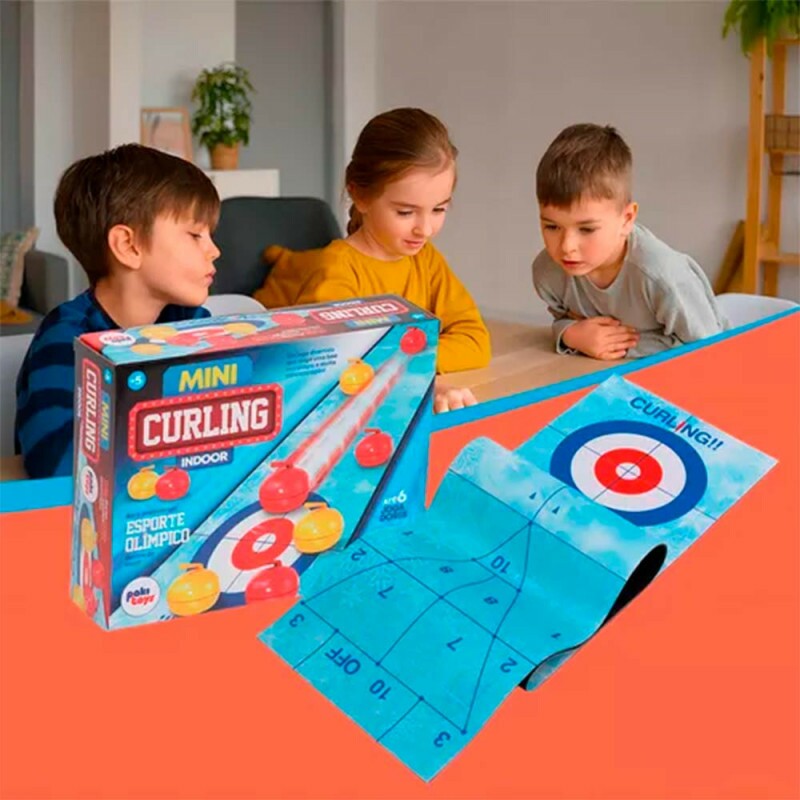 Jogo Infantil - Mini Curling Indoor - Pakitoys