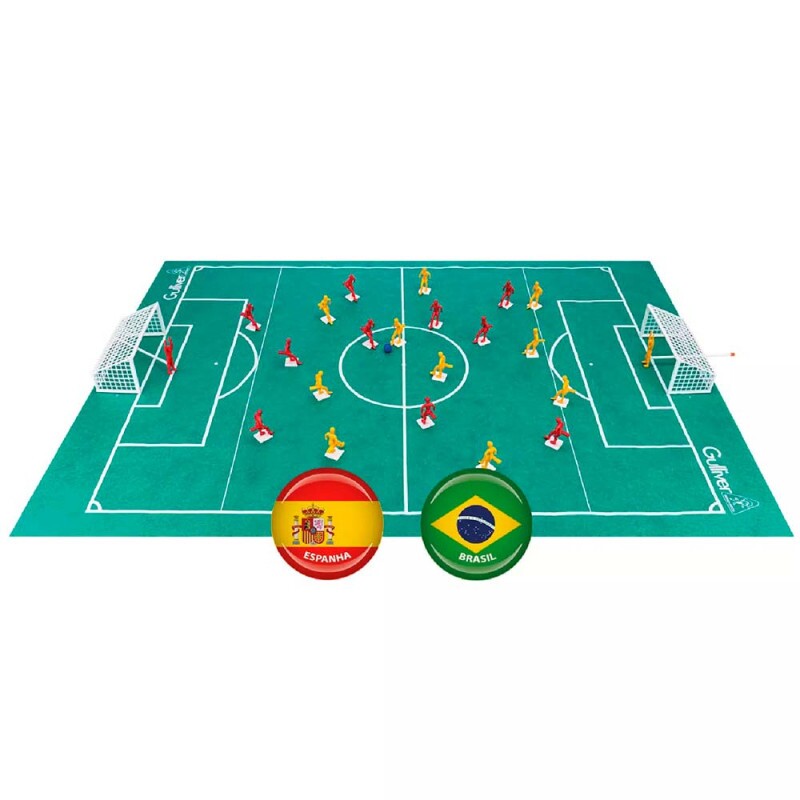 Jogo de Futebol - Futebol Club - Maleta - Brasil x Espanha - Gulliver