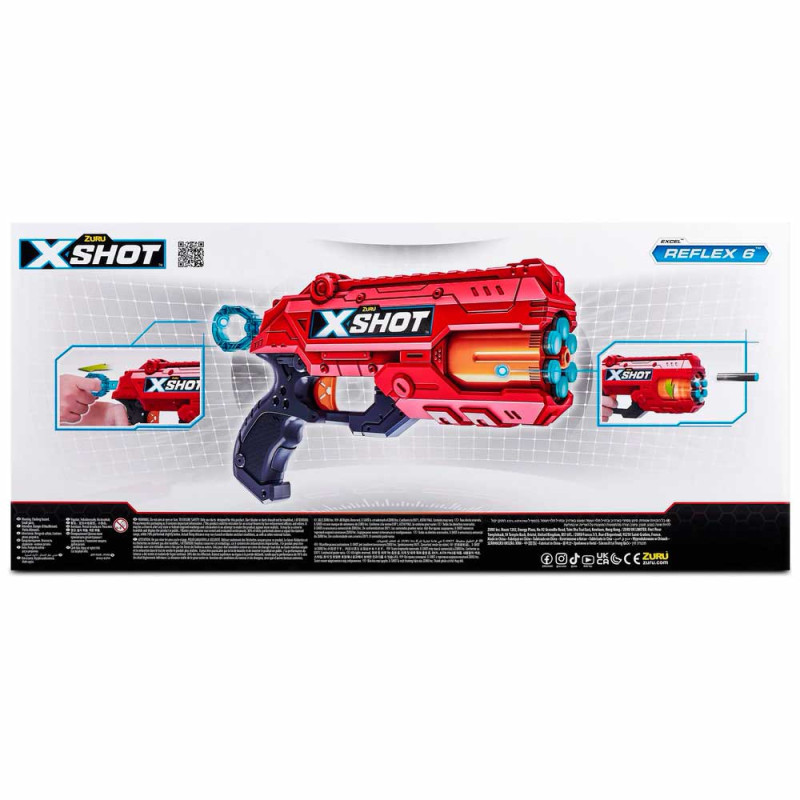Lançador de Dardos - X-Shot Red - Reflex 6 - Candide