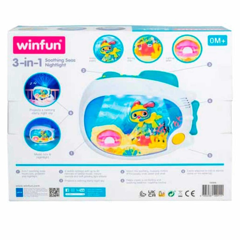 Móbile Infantil Projetor - 3 em 1 - Fundo do Mar - Winfun