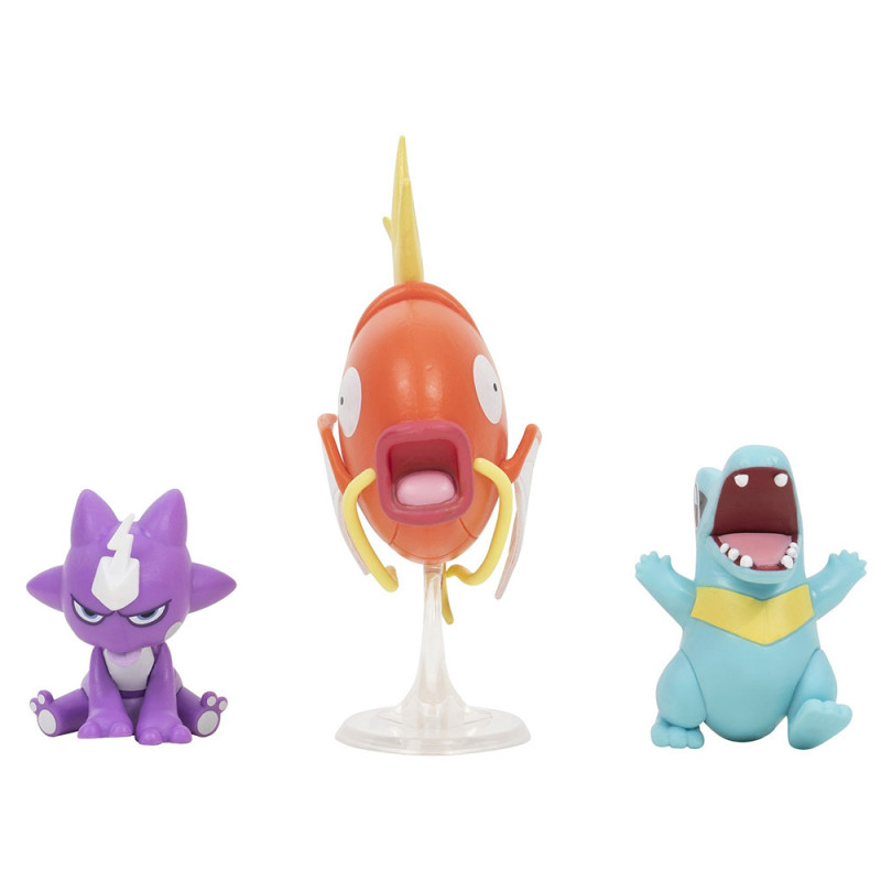 Mini Figuras Articuladas - Pokémon - Toxel, Totodile e Magikarp - Sunny ...