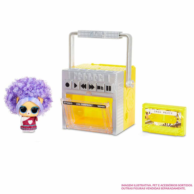 Mini Figura - LOL Surprise - Remix Hair Flip - Pets - 9 Surpresas - Candide