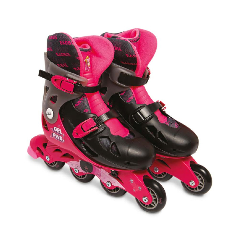 Patins Inline com Acessórios - Ajustável - Barbie - 37 A 40 - Fun ...