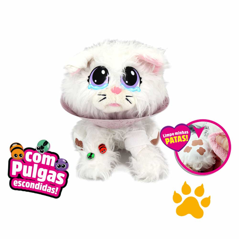 Pelúcia Infantil com Acessórios - Adota Pets - Gatinho - Snow - Multikids