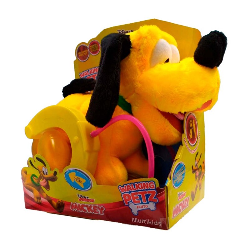 Pelúcia Interativa - Walking Petz - Disney Jr - Pluto - Multikids