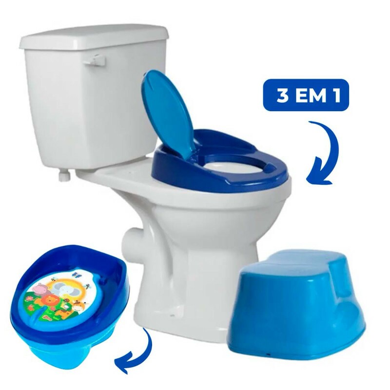 Penico Troninho Infantil Musical - Azul - Styll Baby