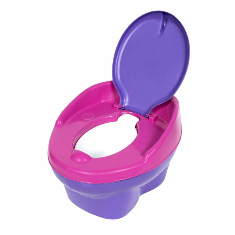 Penico Troninho Infantil Musical - Bichinhos - Rosa e Lilás - Styll Baby